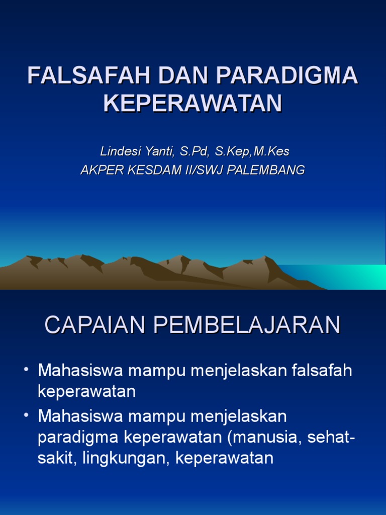 Falsafah dan Paradigma Keperawatan | PDF