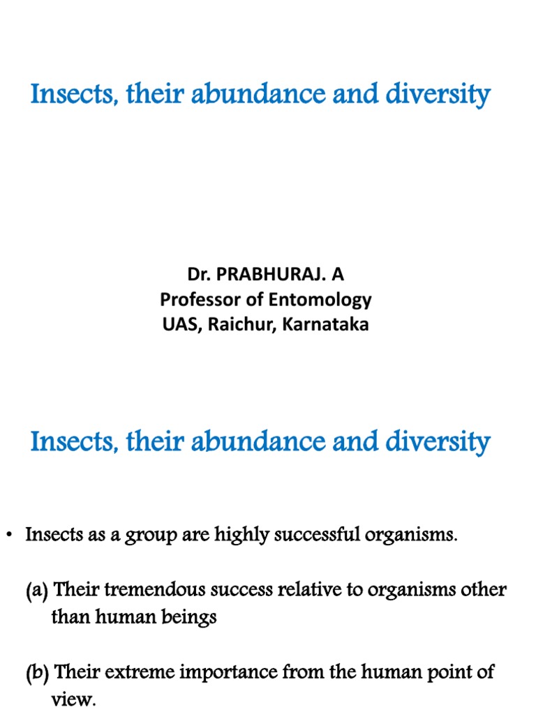 01-Insect Abundance and Diversity | PDF | Insects | Biology