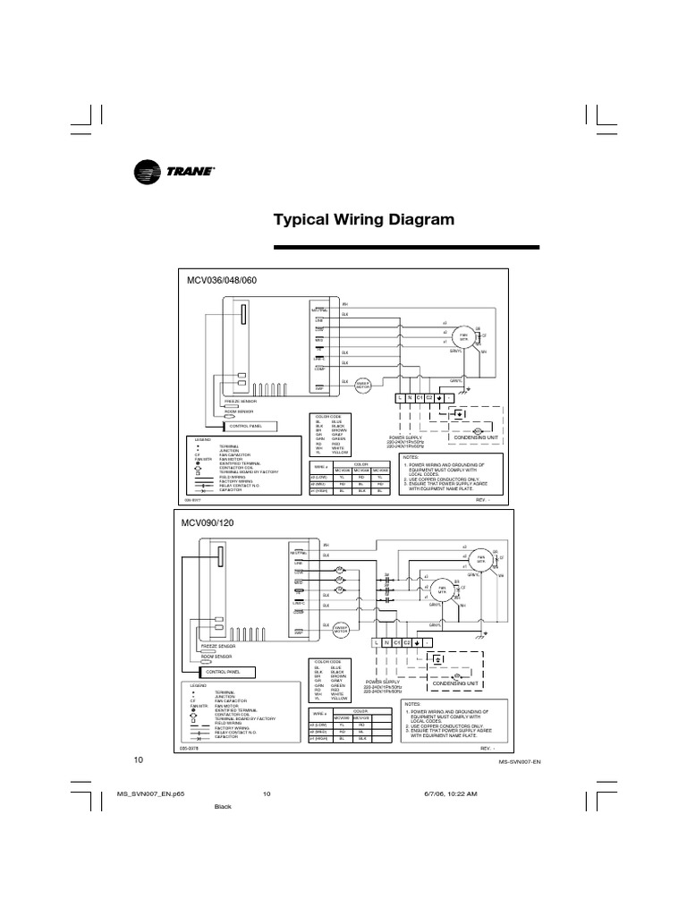 Wiring Diagram for MCV Series Units | PDF