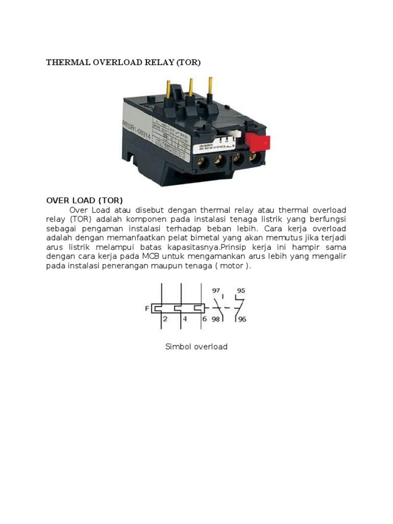 Thermal Overload Relay | PDF