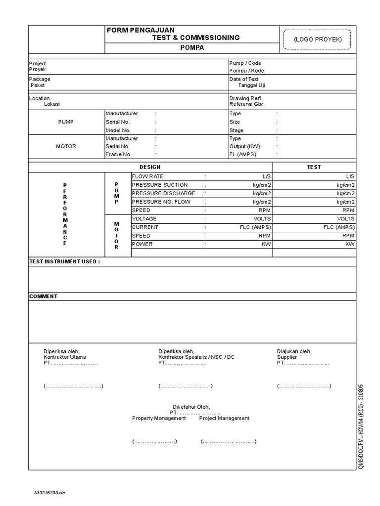 Test Com Pompa | PDF