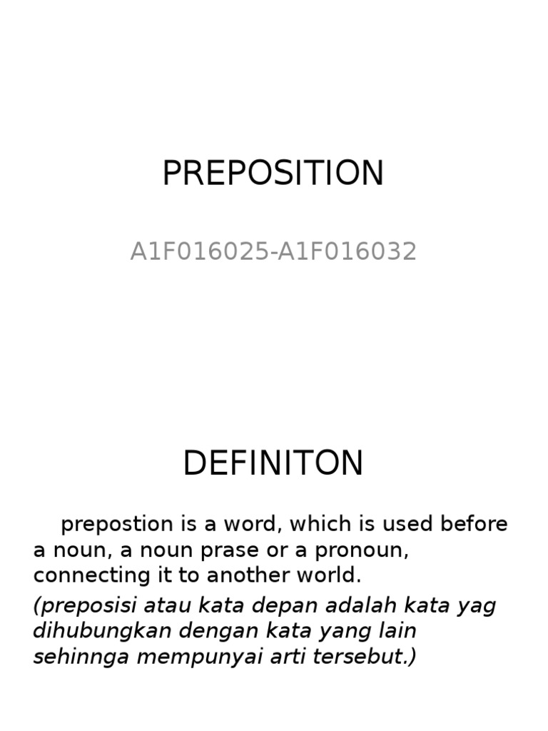 Preposition | Download Free PDF | Preposition And Postposition | Syntax