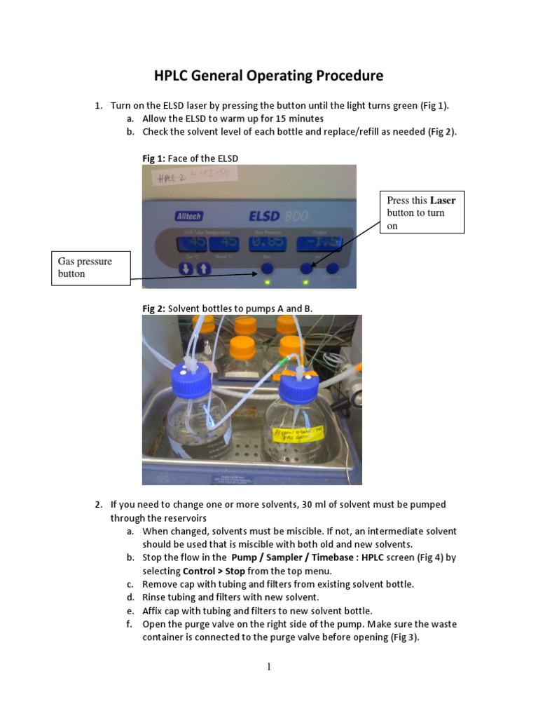 HPLC General Operating Procedure Guide | PDF | High Performance Liquid ...