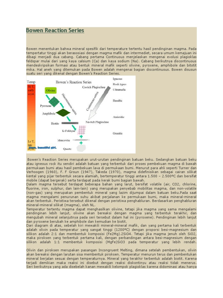 Bowen Reaction Series | PDF
