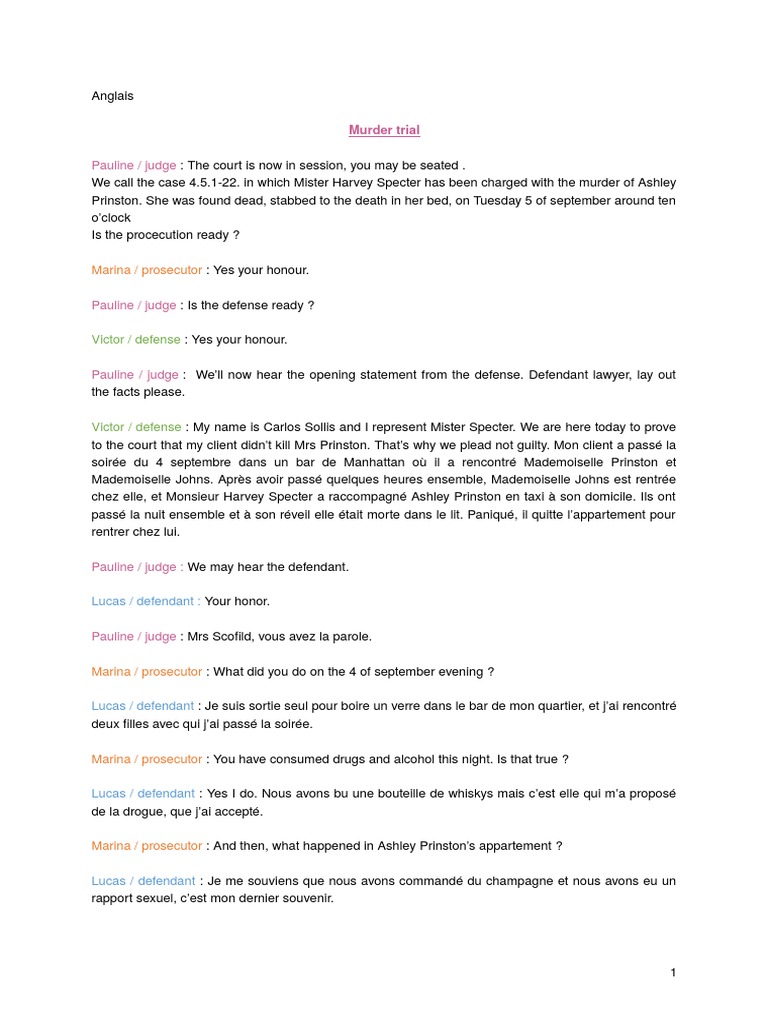 Dialogue Procès | PDF | Witness | Judge