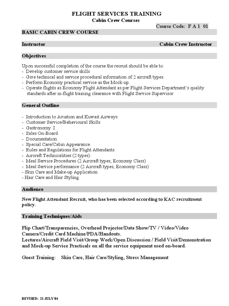 Flight - Services Manual | PDF | Flight Attendant | Business Class