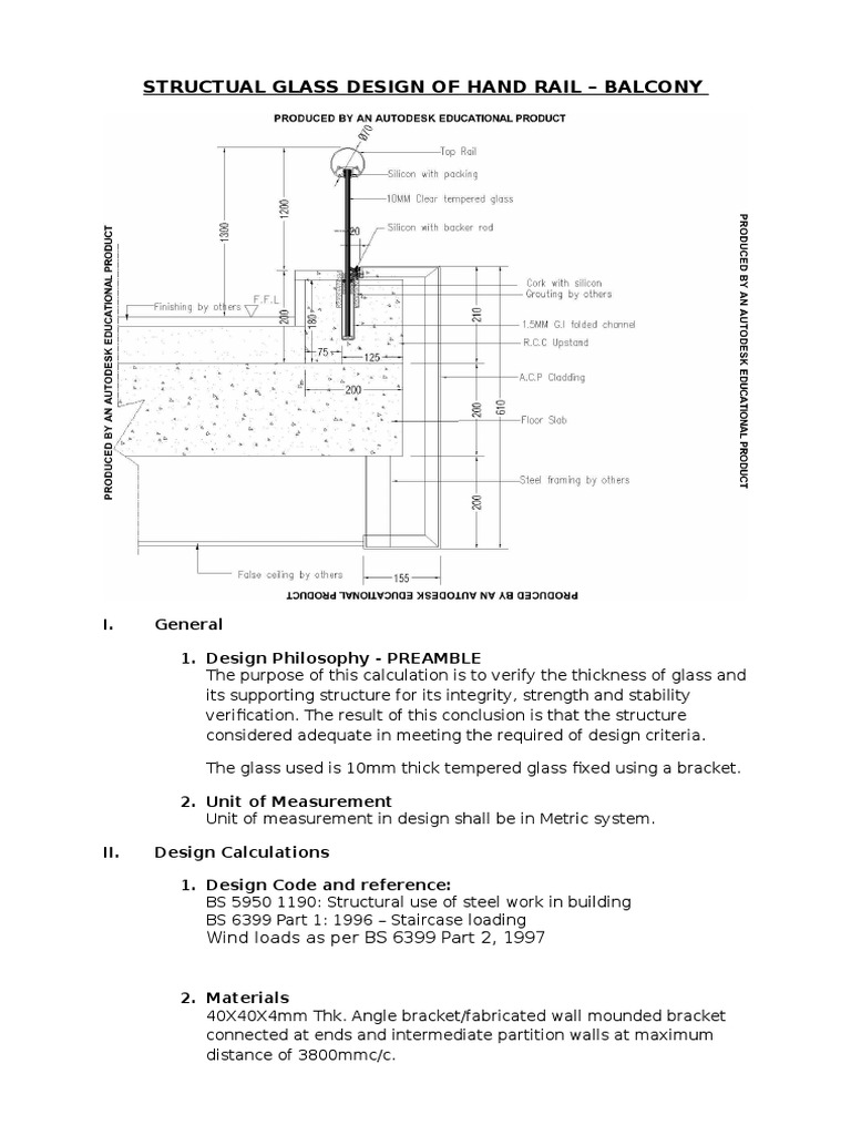 Structural Glass Design-BS6399 | PDF | Strength Of Materials | Bending