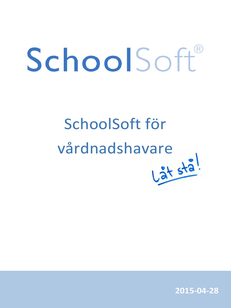 Manual Schoolsoft För Vårdnadshavare | PDF