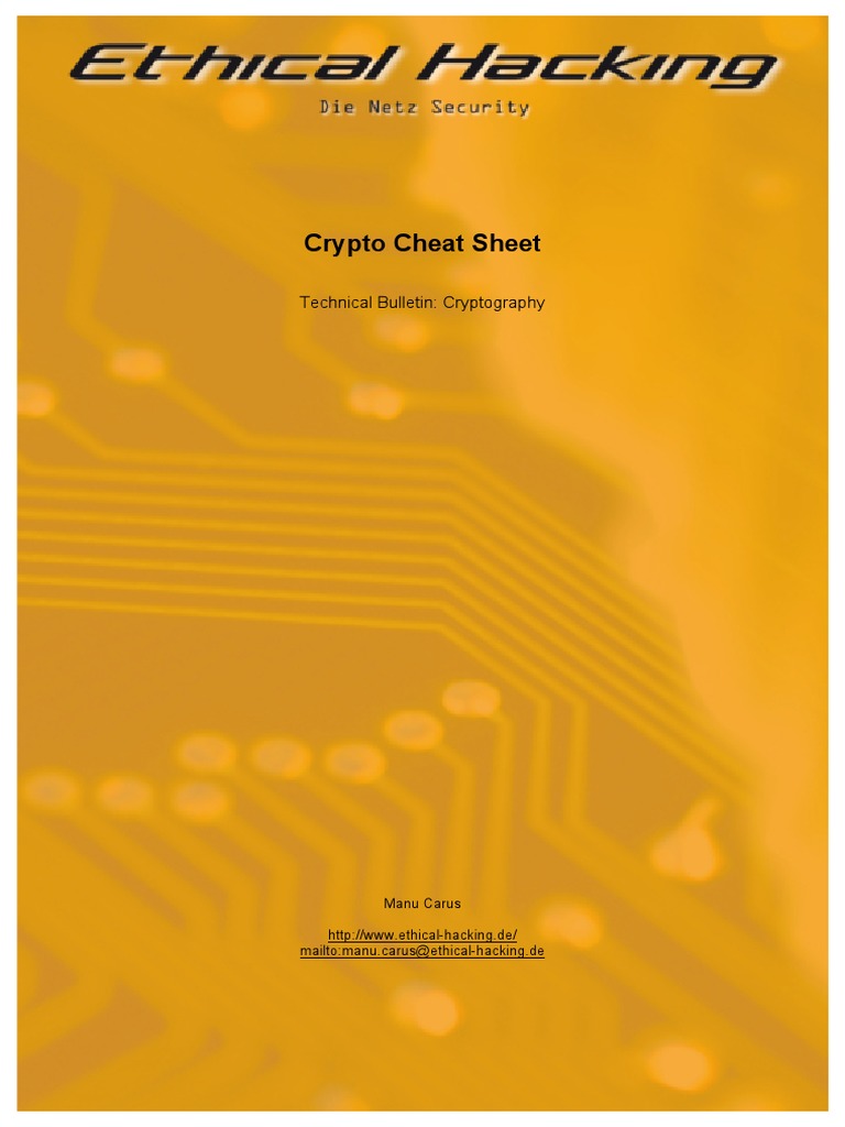 Crypto Cheat Sheet-Technical Bulletin-En PDF | PDF | Key (Cryptography ...