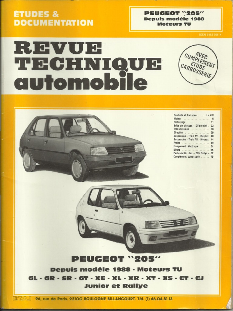 Peugeot 205 Moteurs TU | PDF