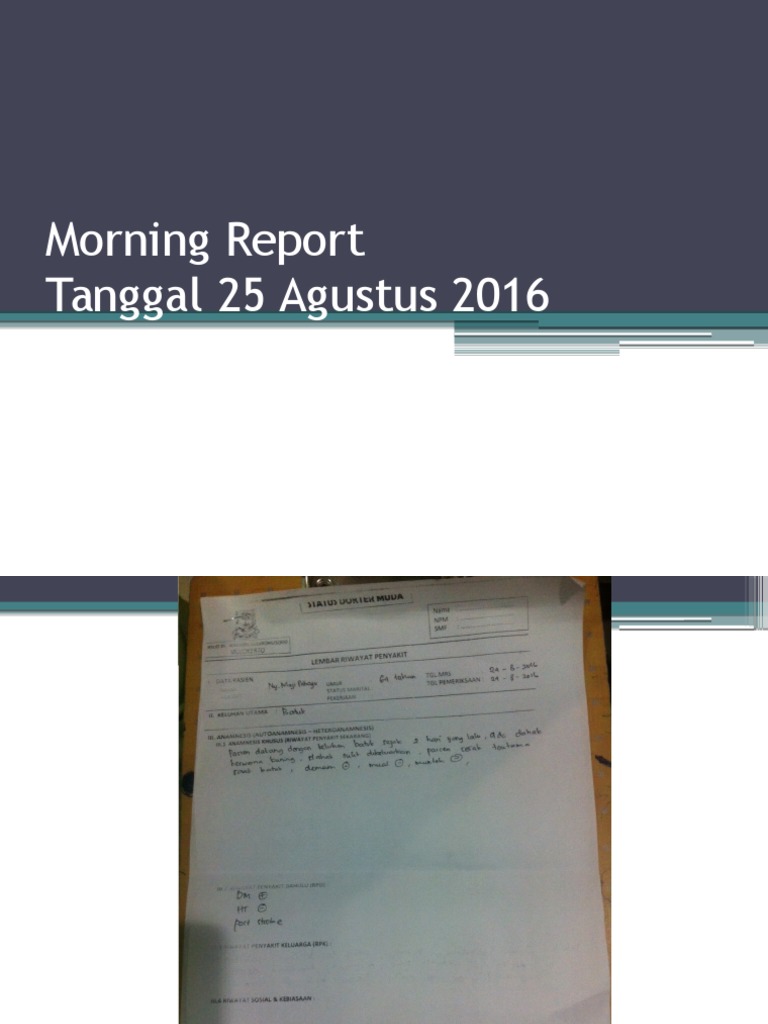 Morning Report | PDF