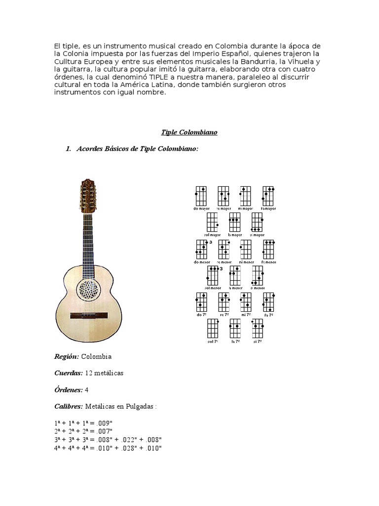 El Tiple | PDF | Guitarras | Instrumentos de cuerda