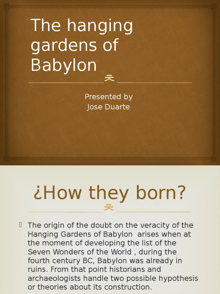 Theories on Babylon's Hanging Gardens | PDF | Social Science | History