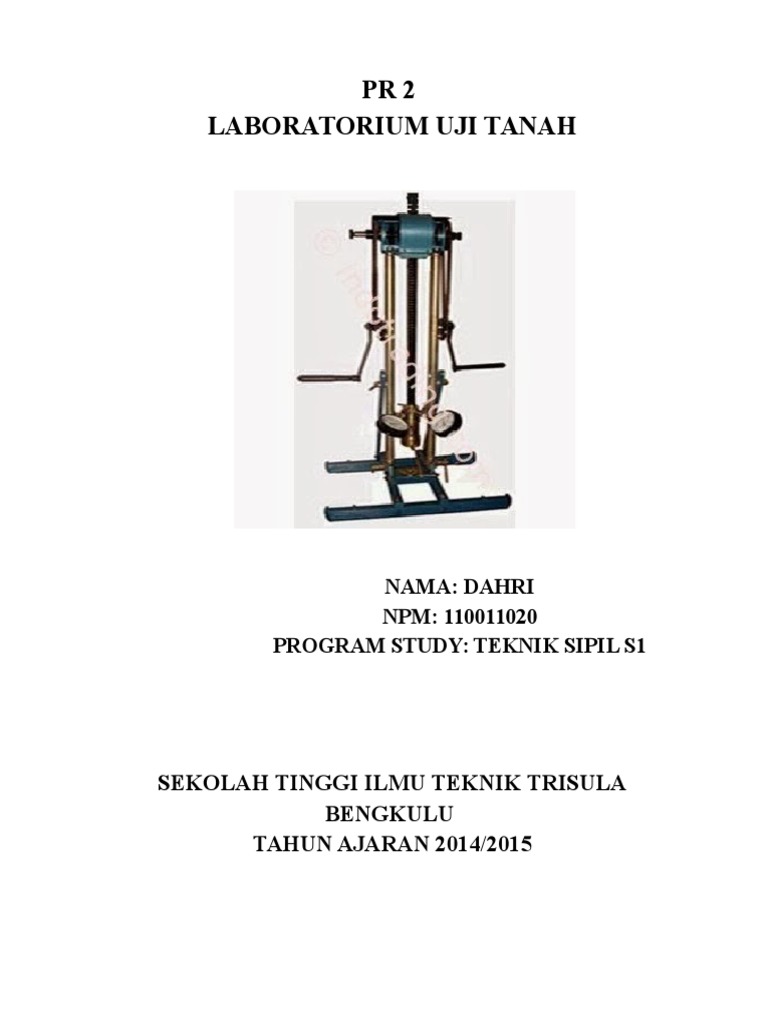 PR 2 Lab Uji Tanah | PDF