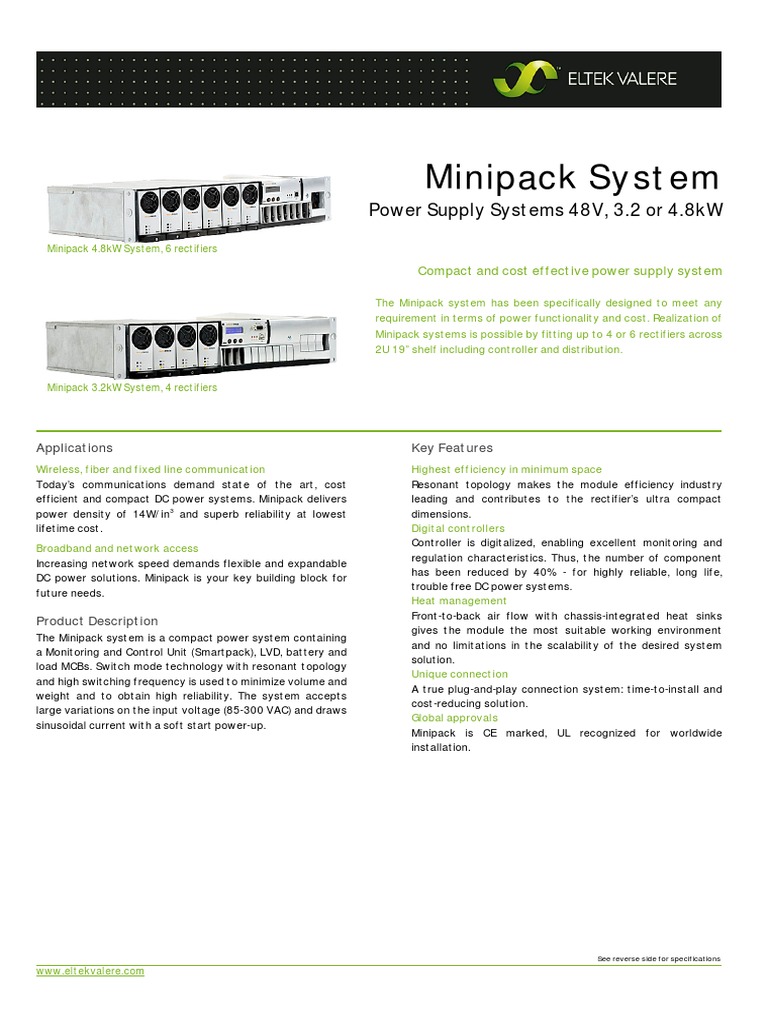 DS3 DSheet Minipack System Integrated 4 6 Rect 6v0 | PDF