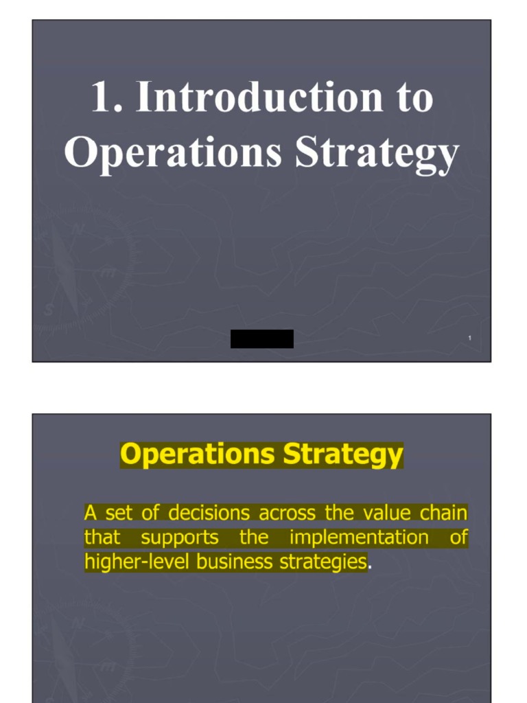 Introduction To Operations Strategy | PDF | Strategic Management ...
