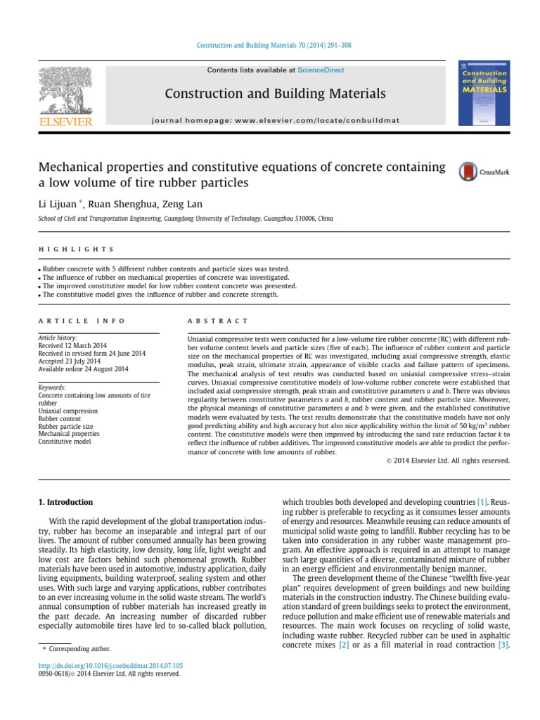 Construction and Building Materials: Li Lijuan, Ruan Shenghua, Zeng Lan ...