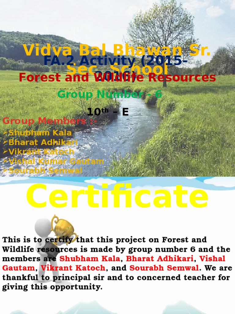 SST PPT Forest and Wildlife Resources | PDF | Resource Depletion ...