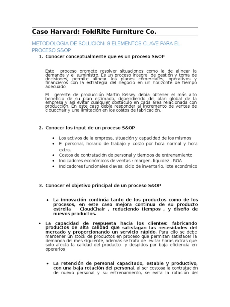 Caso Harvard Sop 123 | PDF