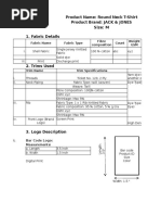 Garment Specification Sheet Template | PDF