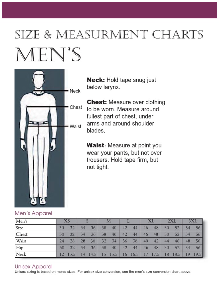 Siz Chart For Coat | PDF