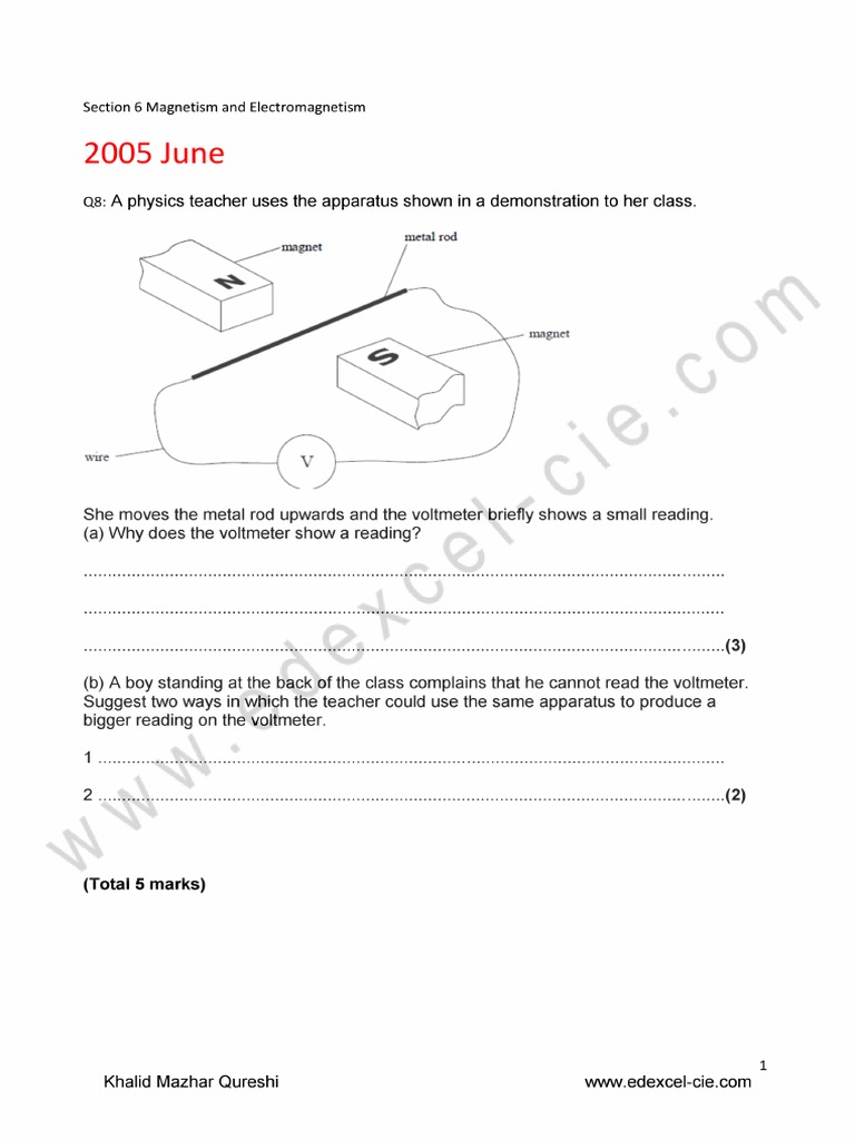 Section 6 Magnetism Electromagnetism | PDF