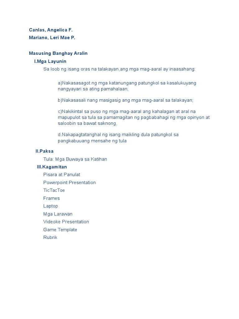 Lessonplan Demo Dula | PDF