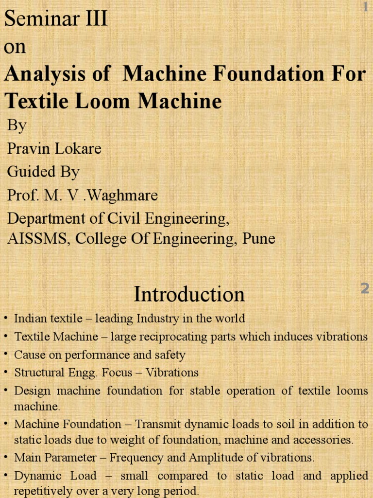Machine Foundation | PDF | Structural Load | Machines