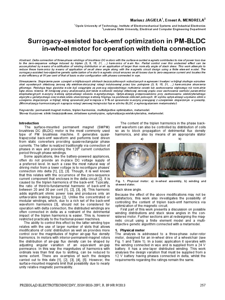 BEMF Optimization BLDC Delta Winding | PDF