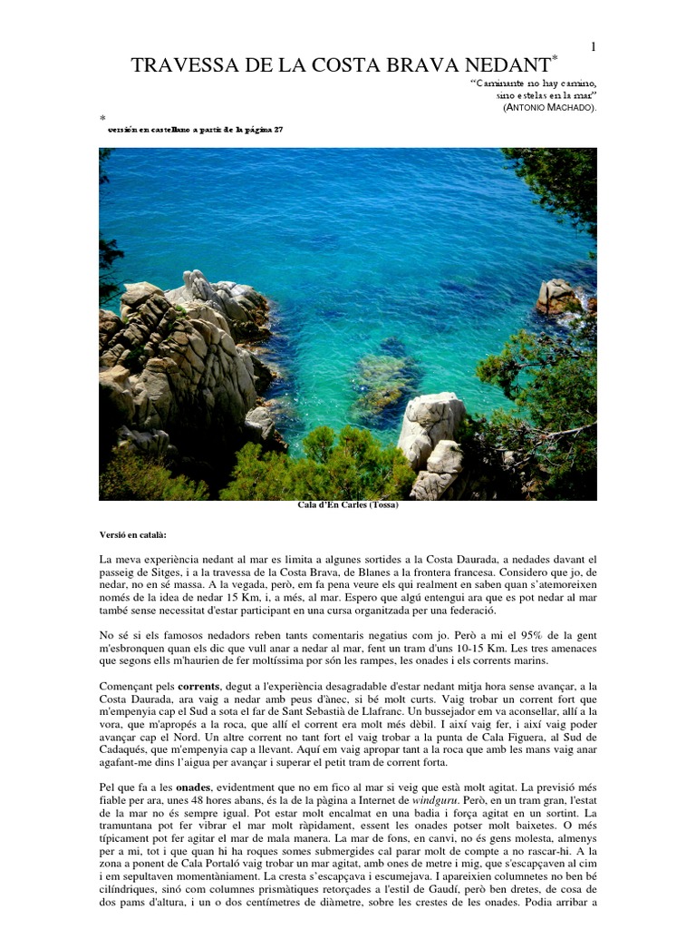 Travessa de La Costa Brava Nedant, de Blanes A Port-Bou /per Alexis ...