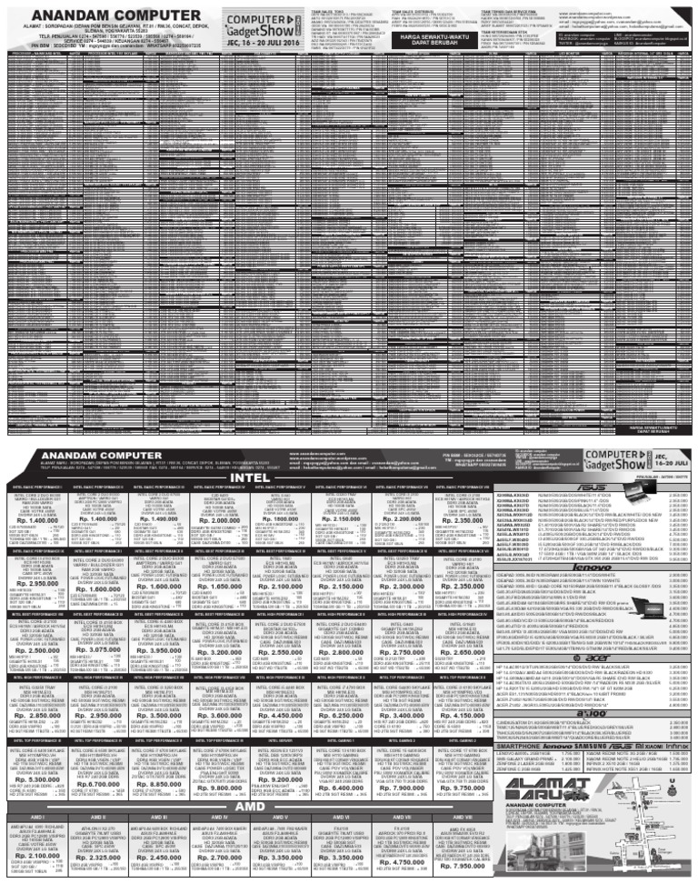 Brosur Anandam Computer Gadget Show 3 PDF | PDF | Advanced Micro ...