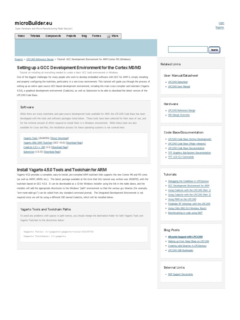Tutorial - Setting Up A GCC Development Environment For ARM Cortex ...