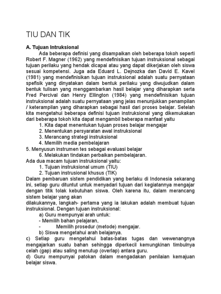 TIU Dan TIK | PDF