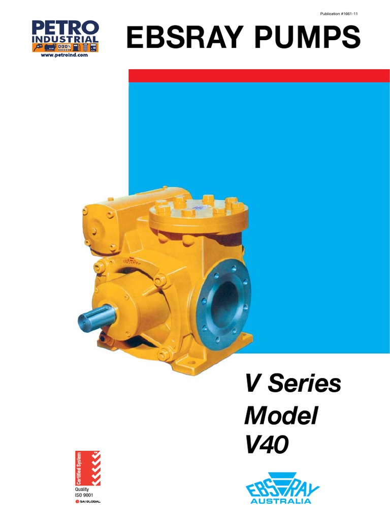 Ebsray V40 Pump Specifications | PDF | Pump | Valve