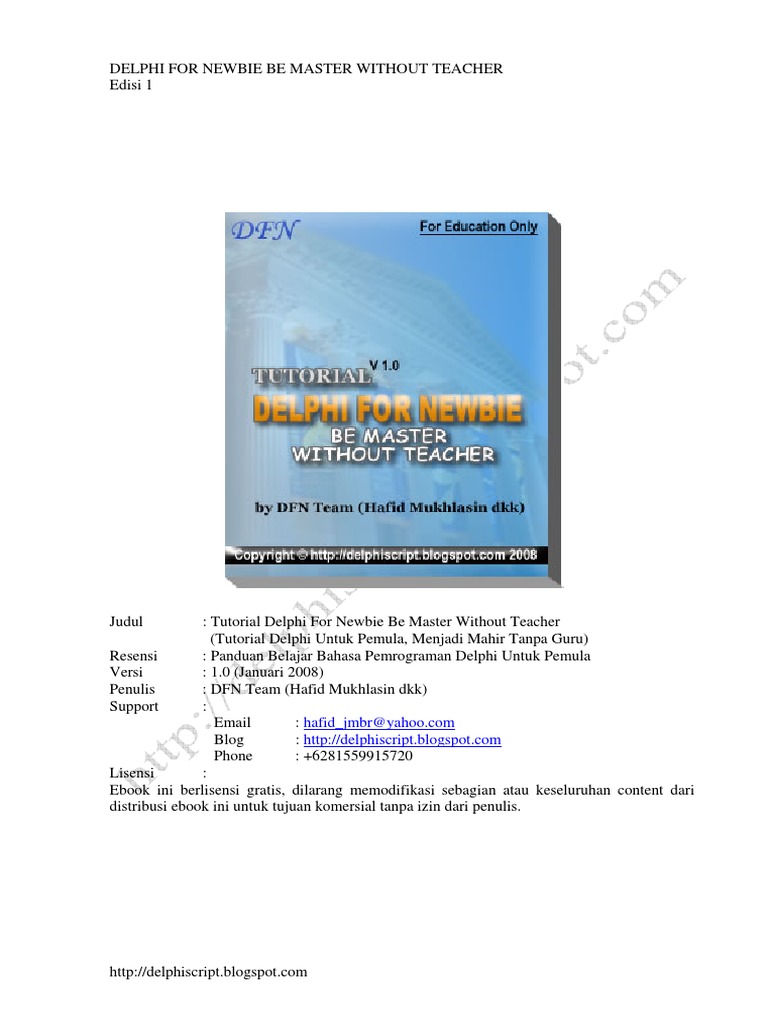 Tutorial Delphi 7 PDF | PDF