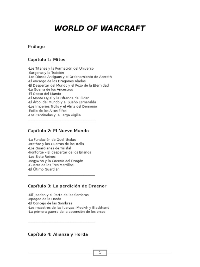 El Mundo de Warcraft | PDF | Warcraft | Demonios