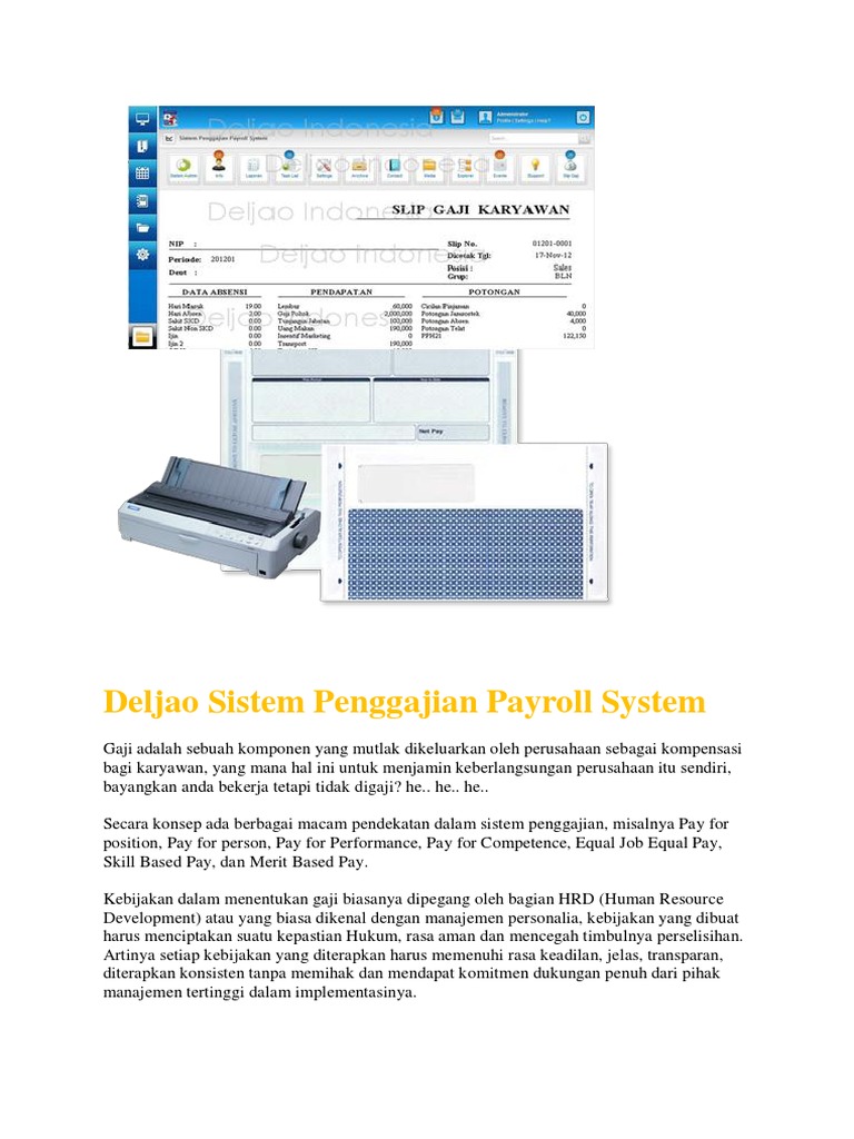 Aplikasi Sistem Penggajian Payroll System | PDF