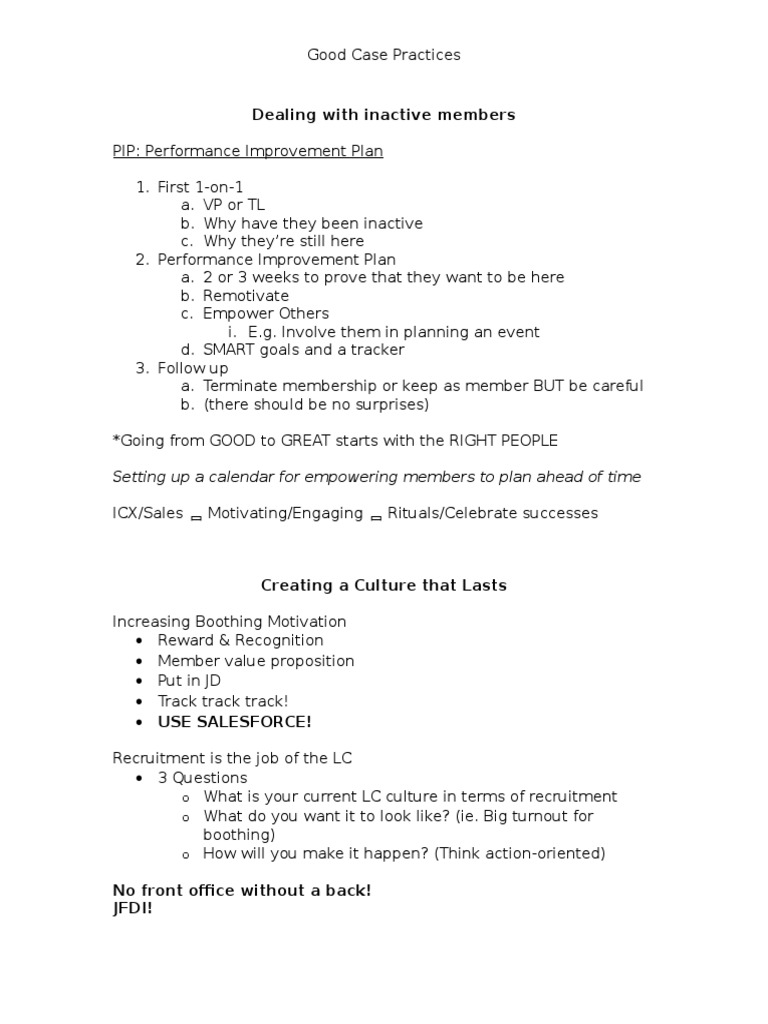 AIESEC Good Case Practices | PDF