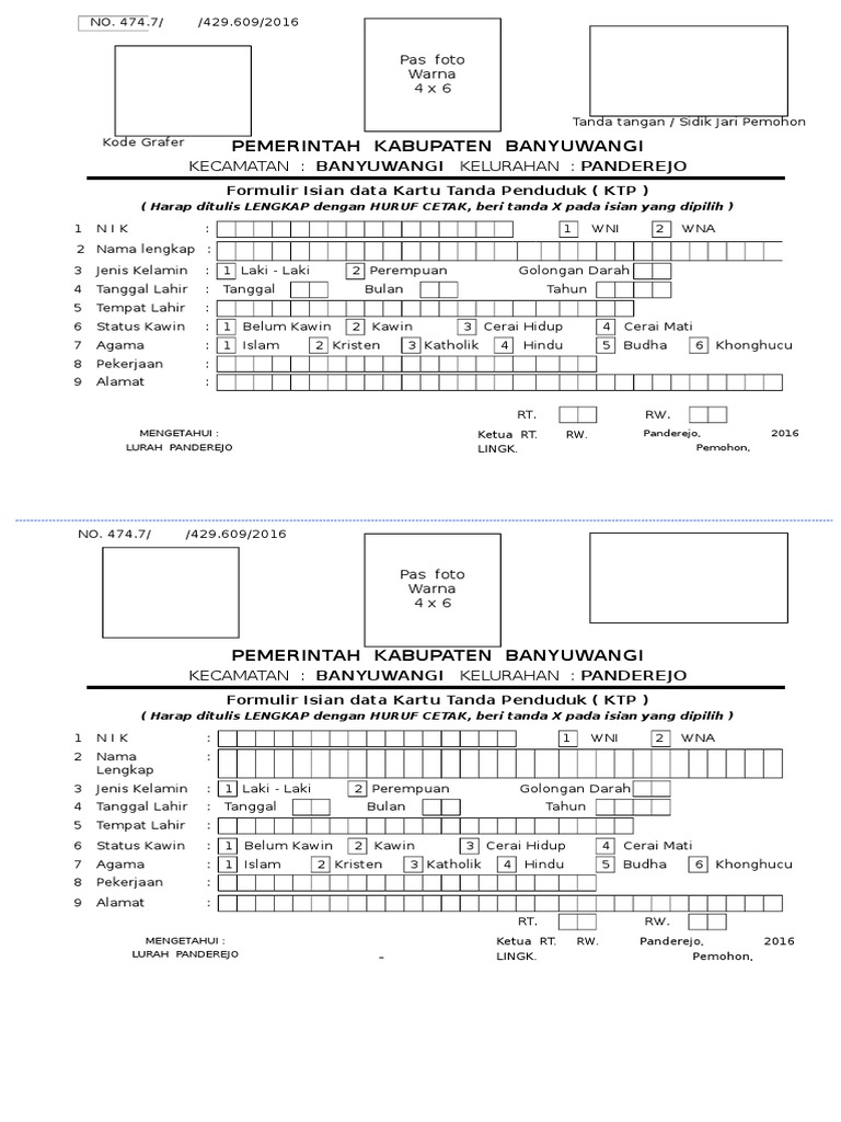 Blangko KTP | PDF