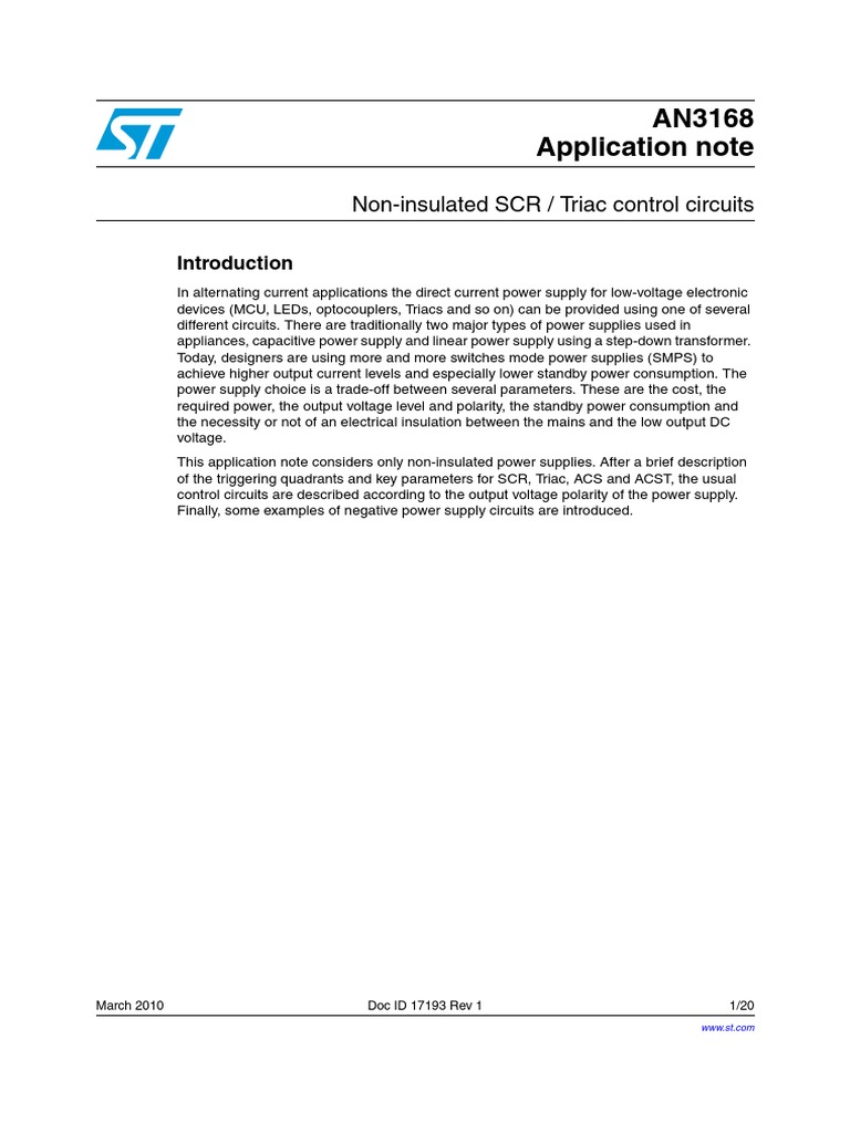 AN437 Application Note | PDF | Power Supply | Bipolar Junction Transistor