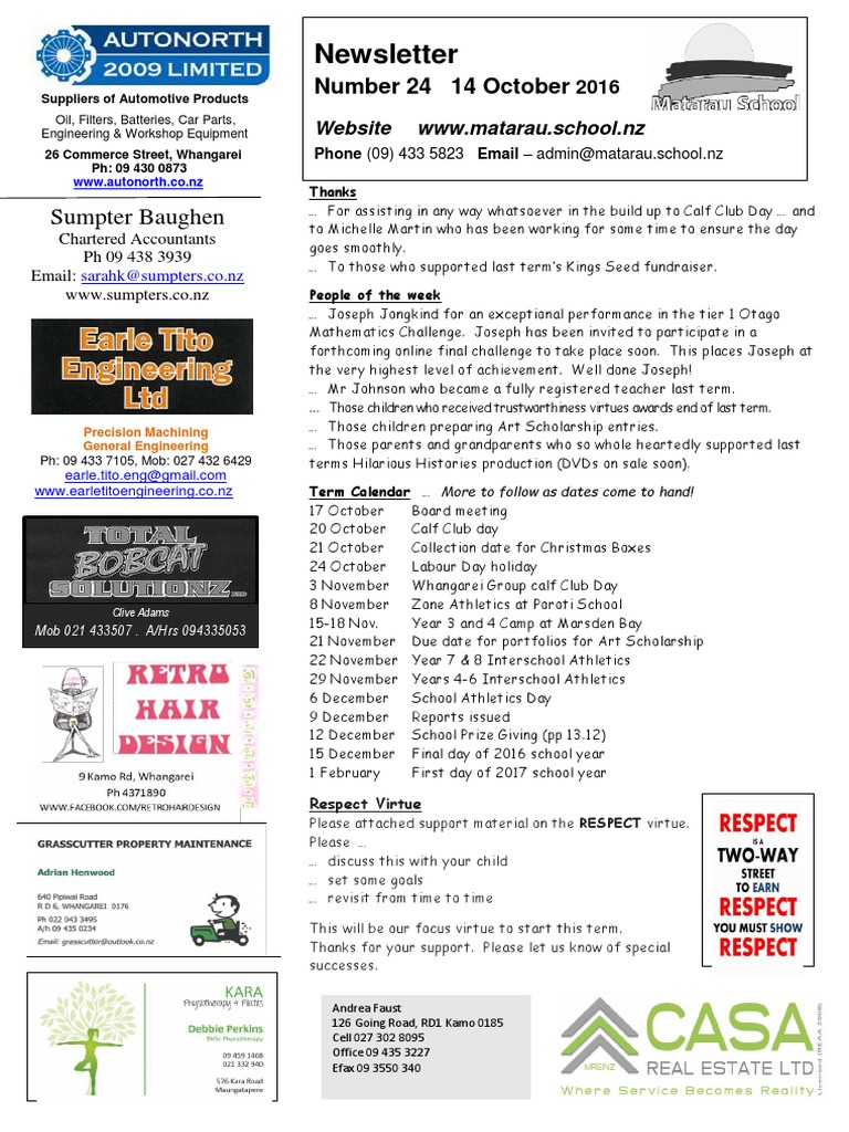 Newsletter - Term - 4 - Week 1 PDF | PDF