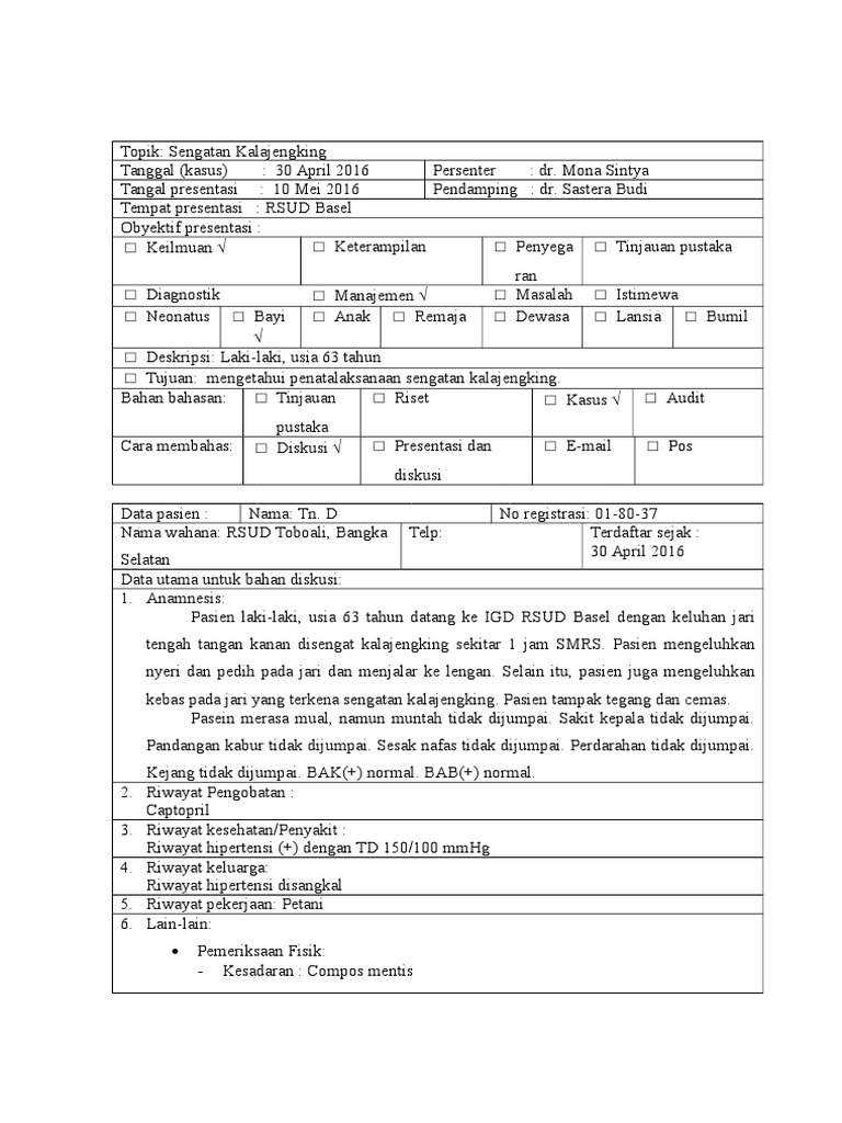 Sengatan Kalajengking | PDF Sengatan Kalajengking | PDF