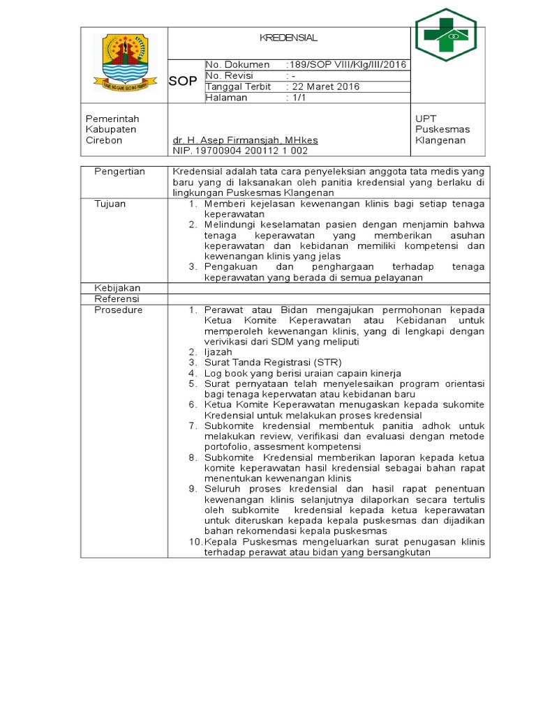 8.7.1.3 Sop Kredensial | PDF | Sains & Matematika