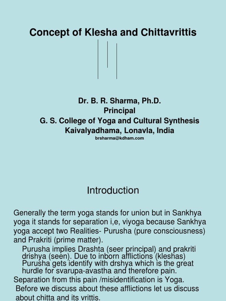 Concept of Klesha and Cittavritti | PDF