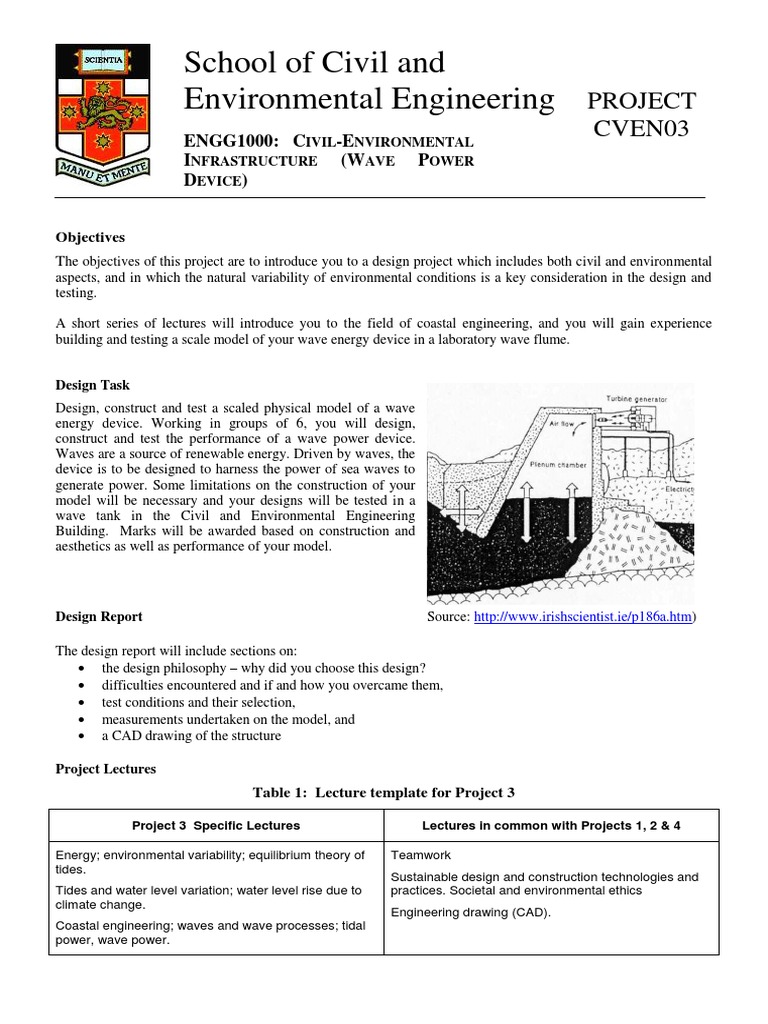 Wave Power Device Design Project Guide | PDF | Tide | Engineering