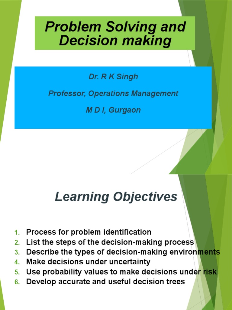 Decision Science PPT 6 | PDF | Decision Making | Causality