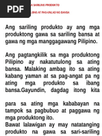 Aralin 9 Q2 Pagtangkilik Sa Sariling Produkto Para Sa Pag-unlad at ...