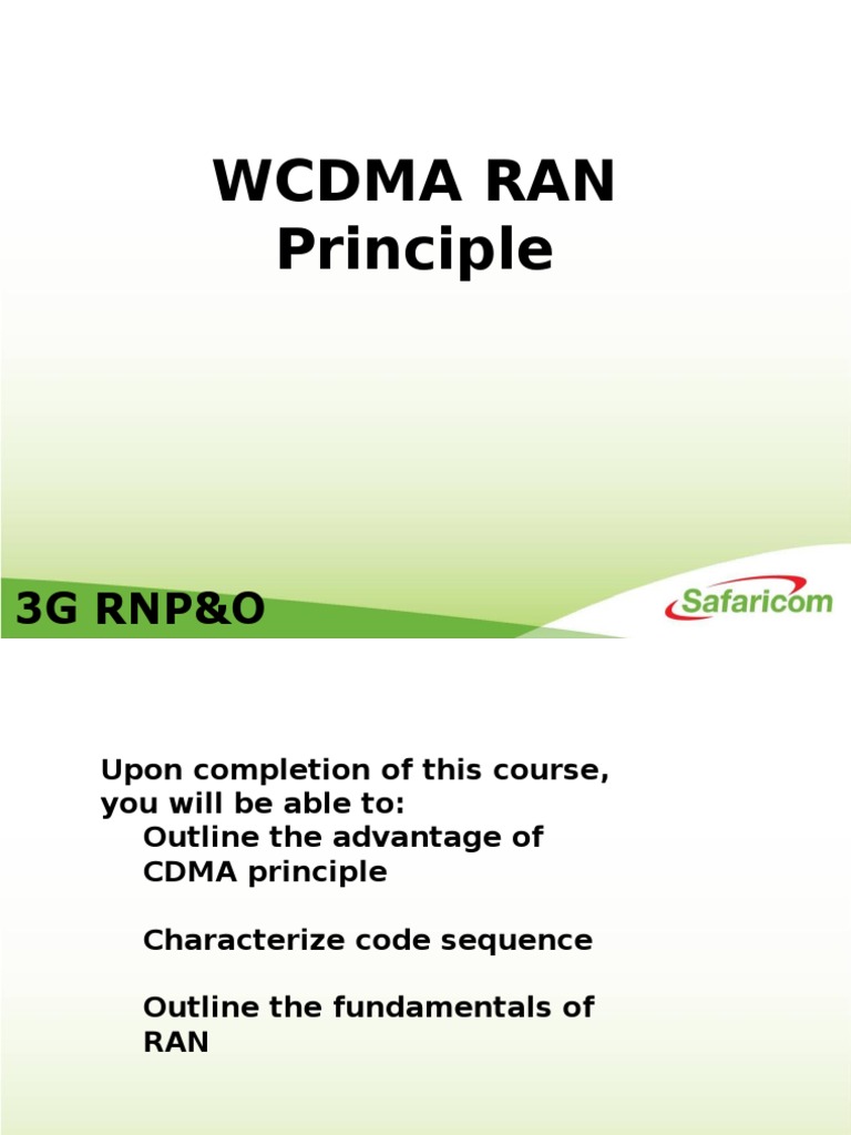 WCDMA RAN Fundamentals | PDF | Forward Error Correction | Error Detection And Correction