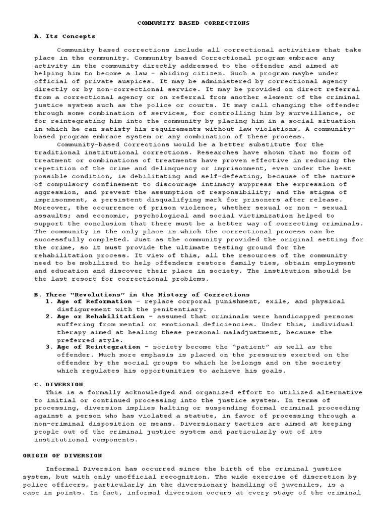 Non Institutional Correction-1 | Bail | Criminal Justice Non Institutional Correction-1 | Bail | Criminal Justice
