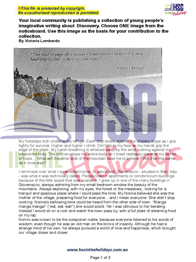 Creative Writing Sample | PDF